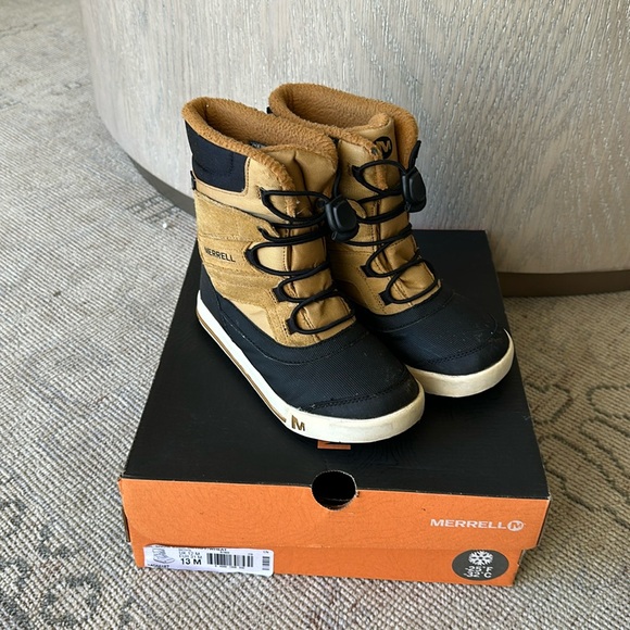 Merrell | Shoes | Merrell Kids Snow Bank 2 Waterproof Boots In Wheat ...